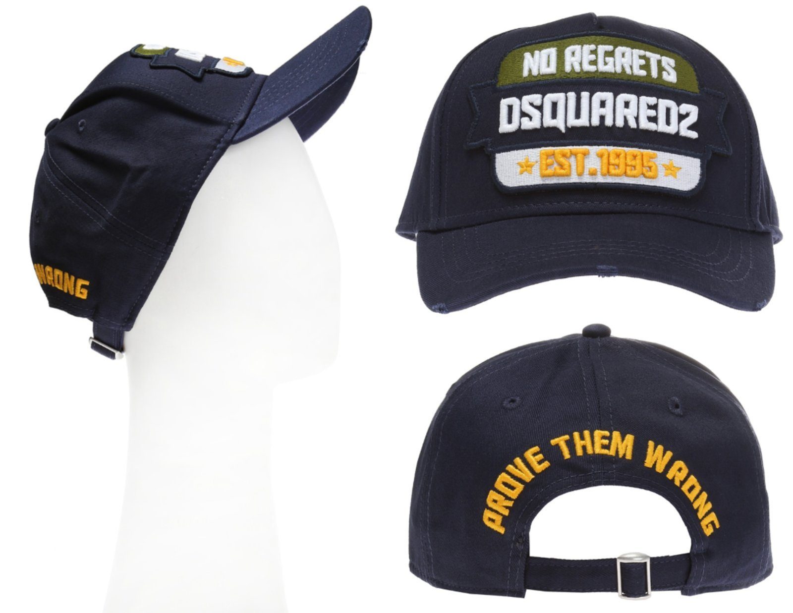 Dsquared2 Baseball Cap Dsquared2 " NO REGRETS PROOVE THEM WRONG " Hat ...