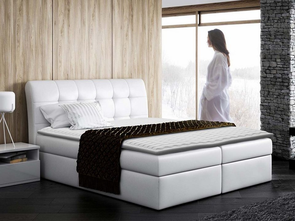 Mirjan24 Boxspringbett Diego Matratze Topper Und Kopfteil B 120