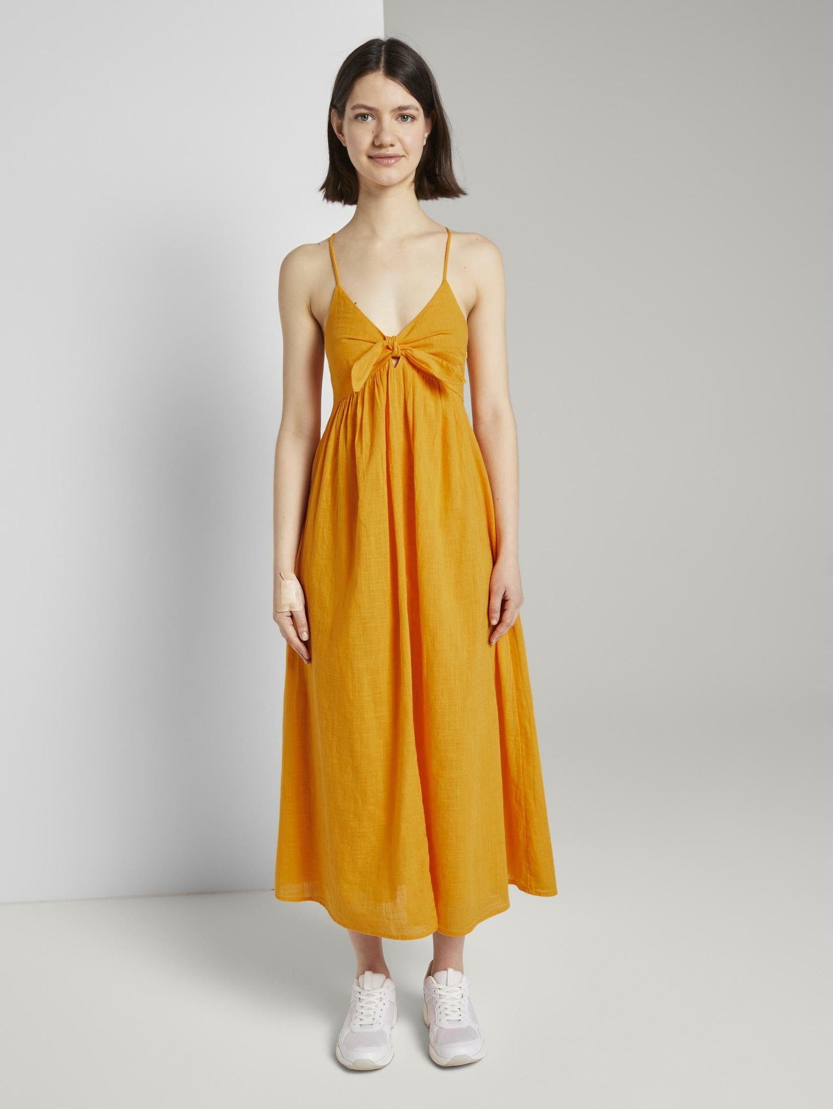 Tom Tailor Denim Sommerkleid Midi Kleid Mit Knoten Detail Online