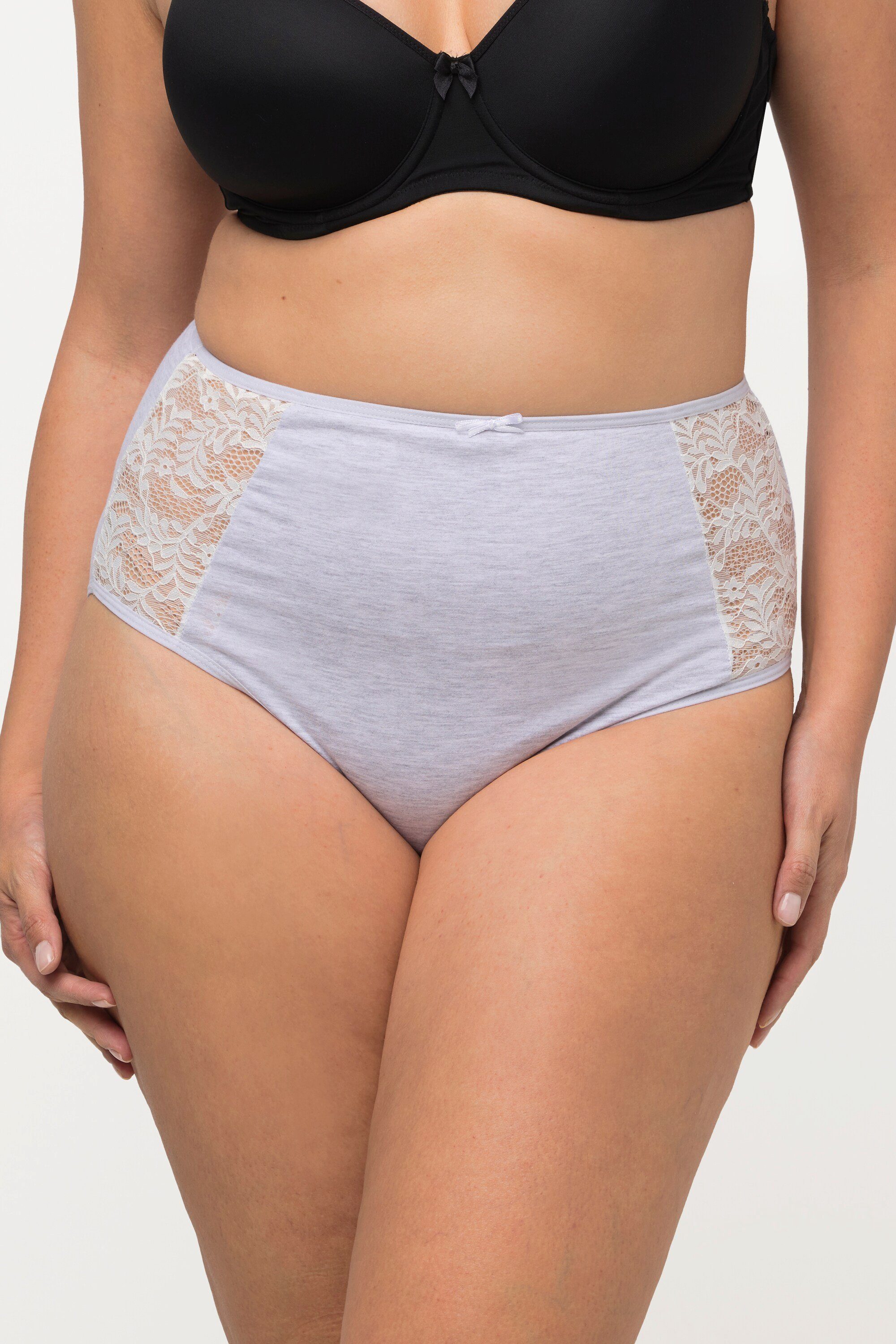 Ulla Popken Slip Maxislips 3er-Pack seitliche Spitze