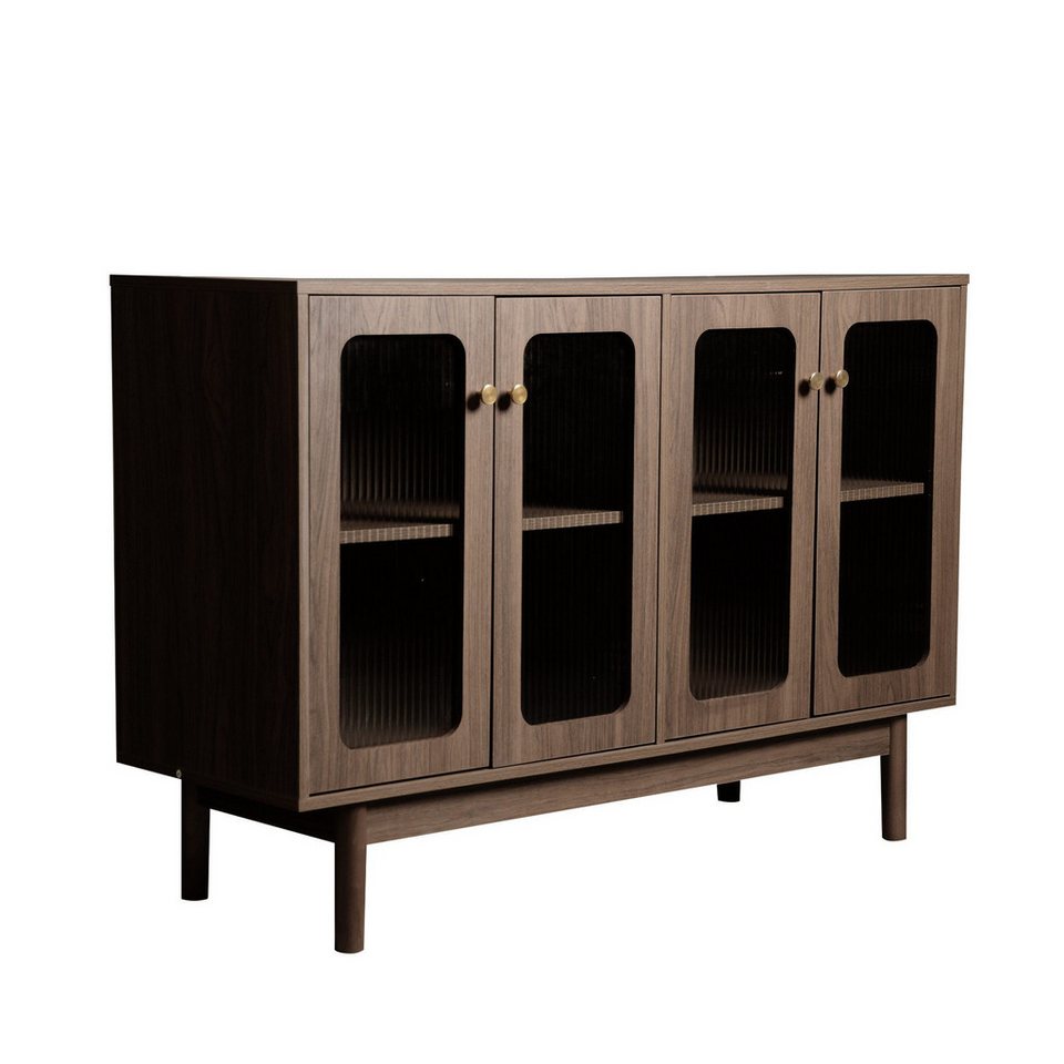 Gotagee Sideboard Stilvolles Anrichte Mit Glasvitrine