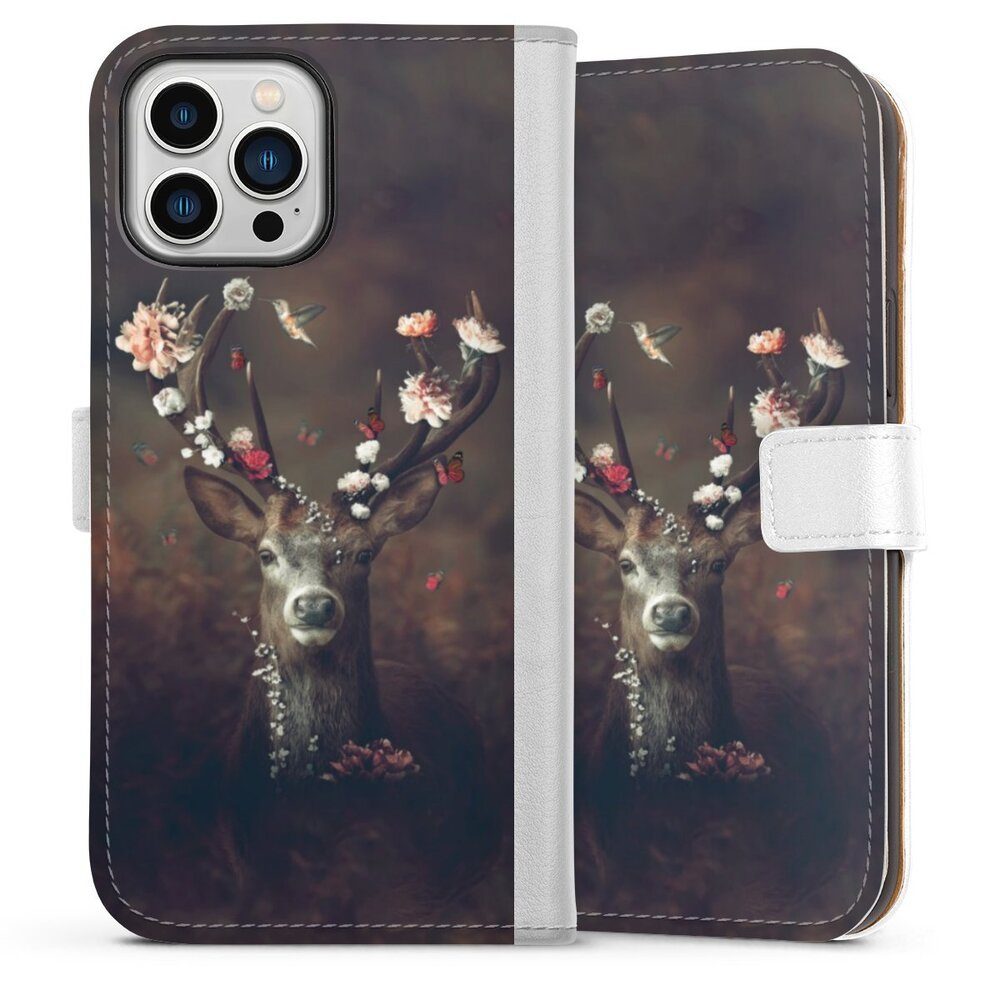 Deindesign Handyhülle Rehe Rentier Blumen Fauna Flora Deer Apple
