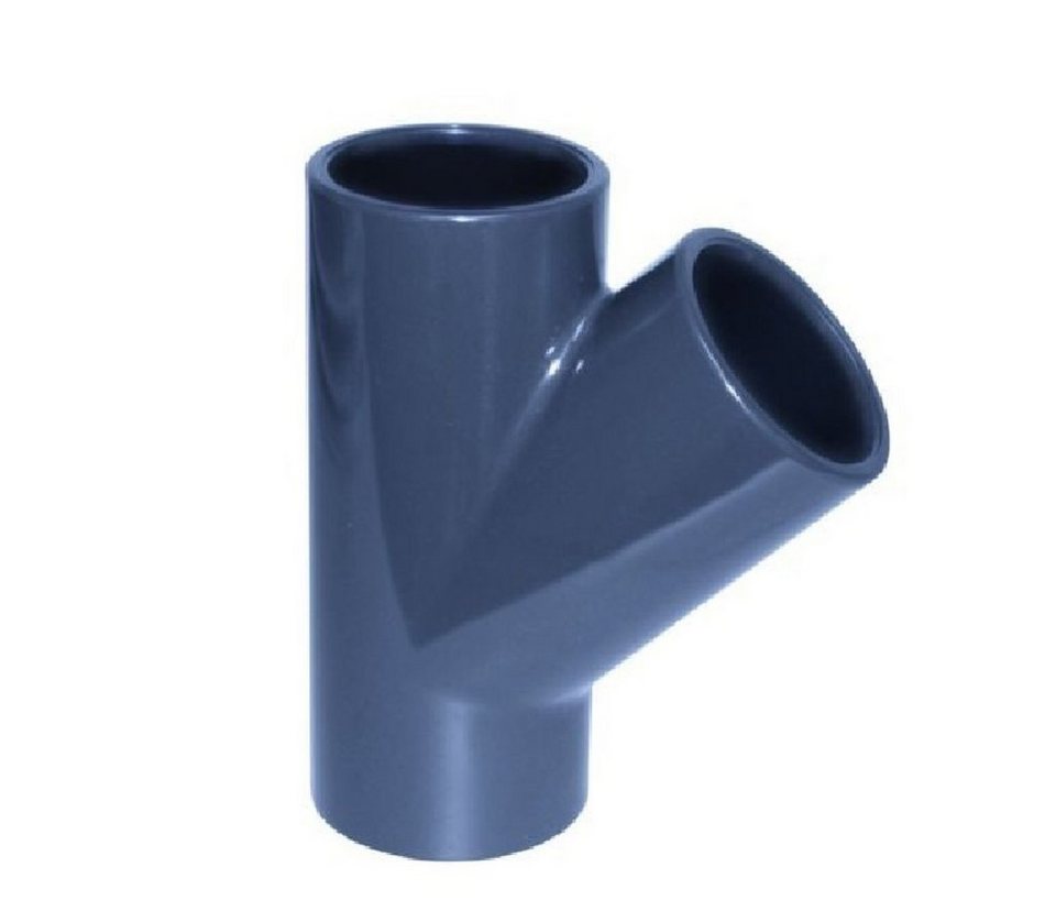 Cepex Wasserrohr Cepex PVC T-Stück 45° Ø 50 mm PN16 für PVC Rohrlei, 40mm Cepex Wasserrohr Cepex PVC T-Stück 45° Ø 50 mm PN16 für PVC Rohrlei, 40mm