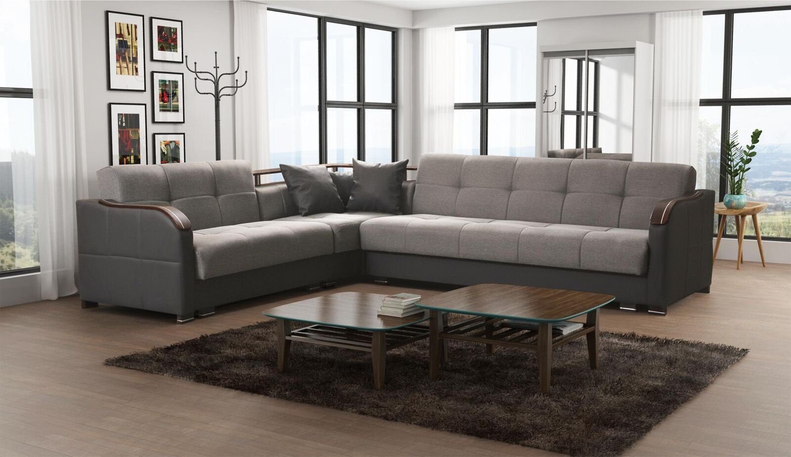 Jvmoebel Ecksofa Luxus Ecksofa L Form Sofas Couch Textil Möbel Sofas