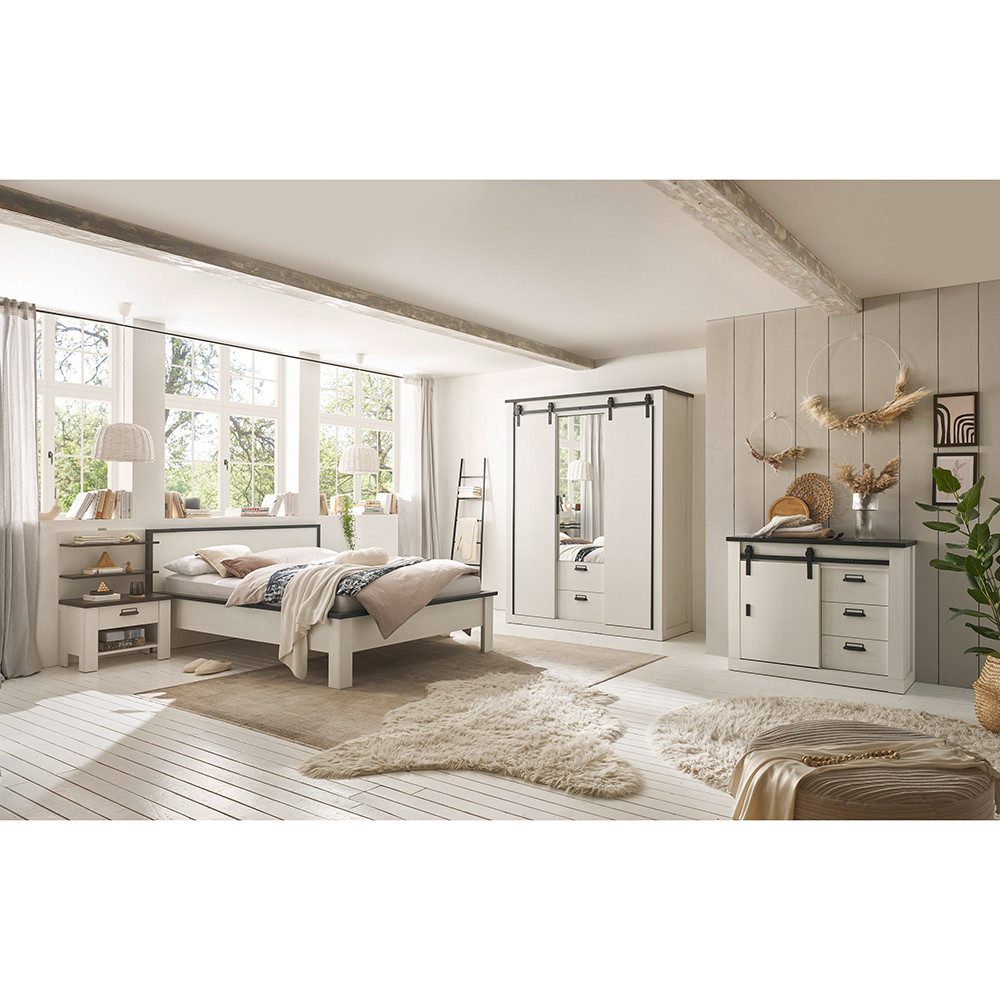 Lomadox Schlafzimmer Set Shelton 61 Spar Set 5 St Bett 140x200cm