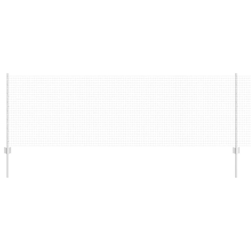 vidaXL Gartenzaun Schweißdrahtzaun mit Pfosten 25 x 0,8 m (B x H), (1 ...