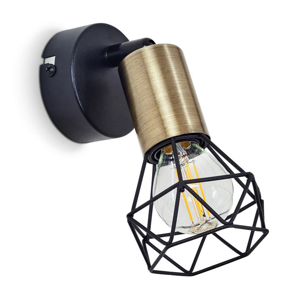 Hofstein Wandleuchte Borio 1 Flammige Zimmerlampe In Schwarz Und