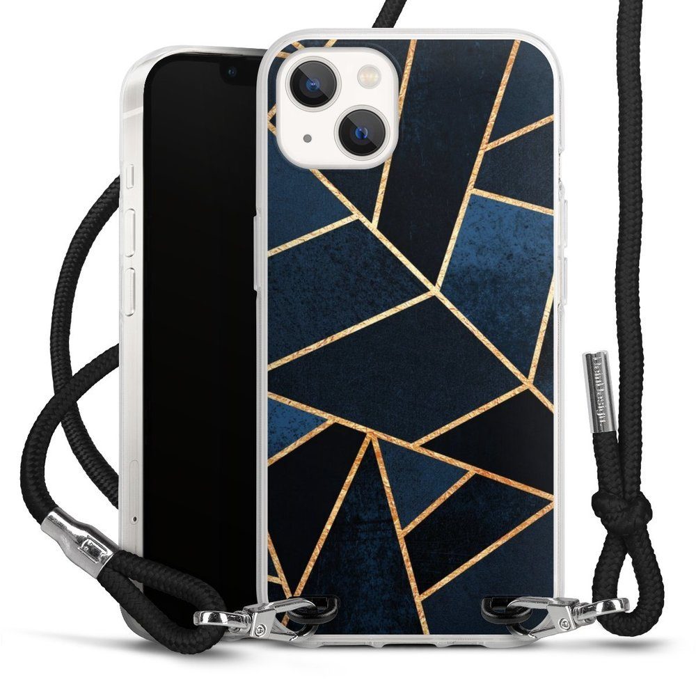 Deindesign Handyhülle Navy Stone Gold Print Apple Iphone 13