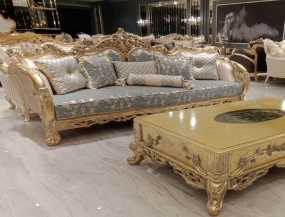 Jvmoebel 3 Sitzer Sitz Dreisitzer Sofa 3 Sitzer Sofas Stoff Stil Barock