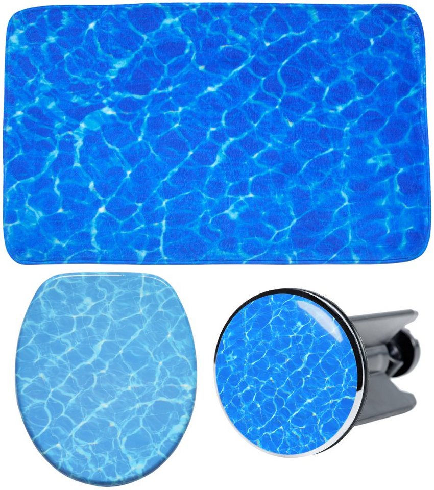 Sanilo Badaccessoire Set Lagune Komplett Set 3 Tlg Bestehend Aus Wc