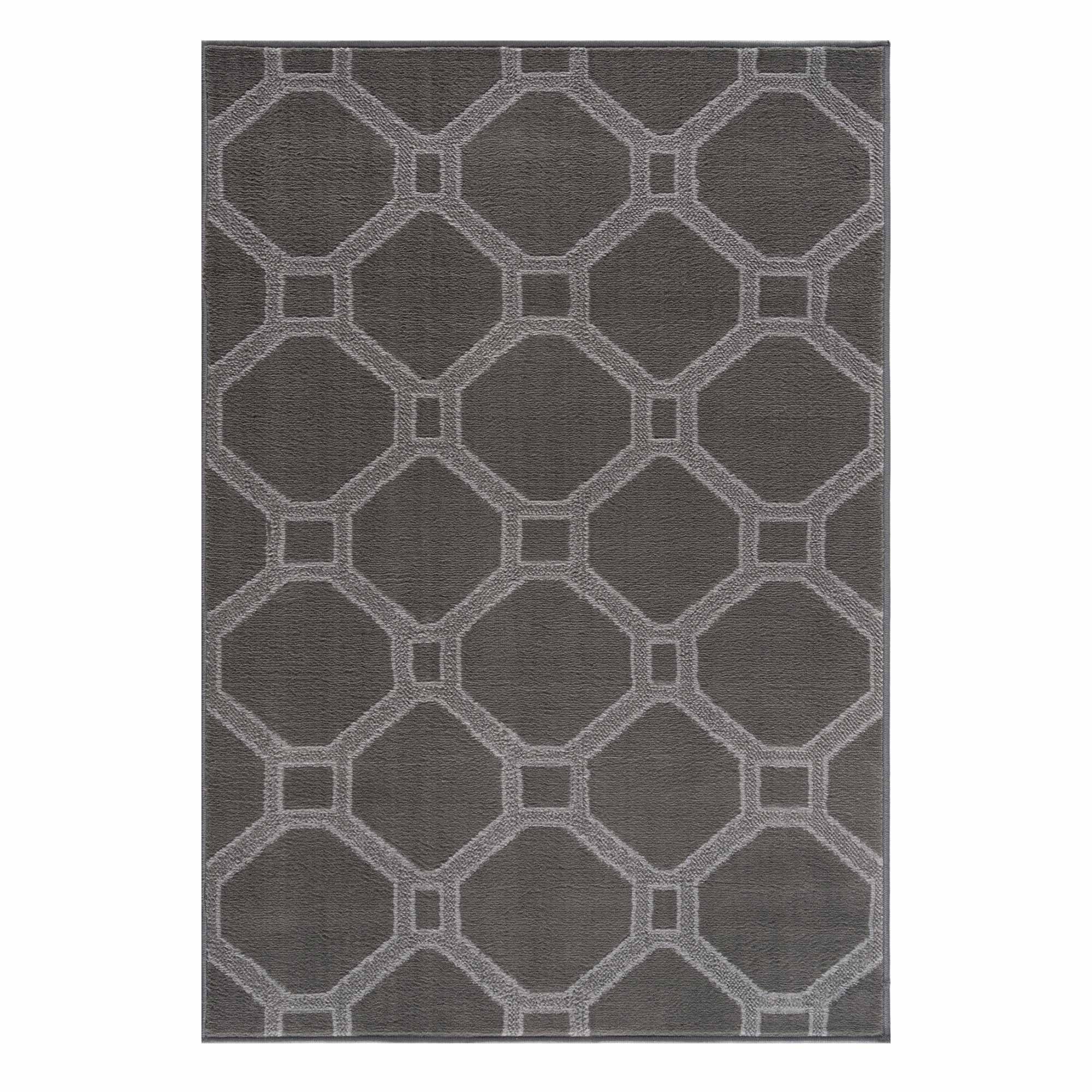 Teppich Teppich Modern Design Grau Sehrazat Rechteckig Höhe 5 Mm