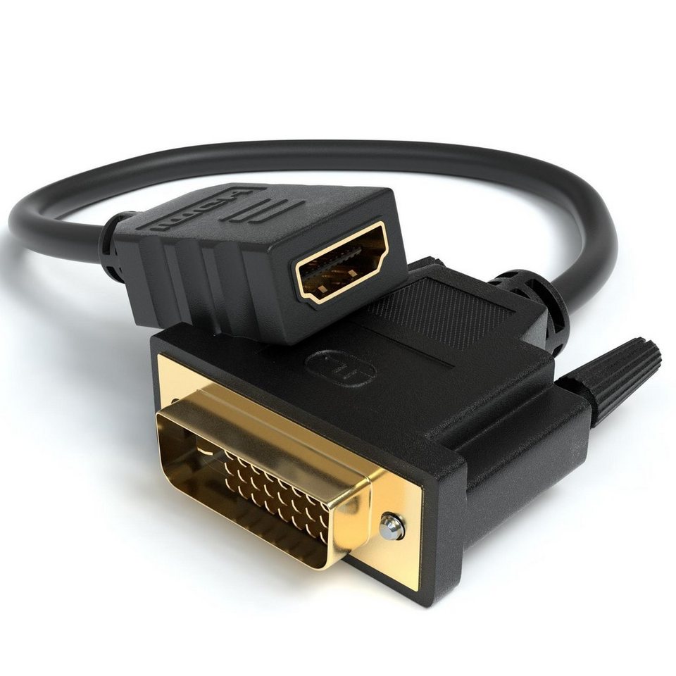 JAMEGA DVI zu HDMI Adapter DVI-D (24+1) Stecker auf HDMI Buchse 4K ... JAMEGA DVI zu HDMI Adapter DVI-D (24+1) Stecker auf HDMI Buchse 4K ...