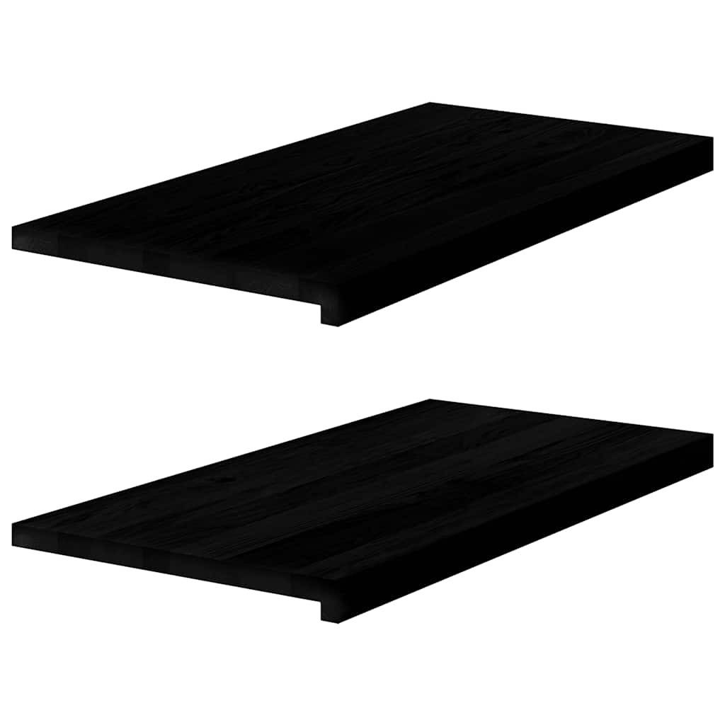vidaXL Fensterbank 110 x 40 x 2 cm Fensterbänke 2 Stk Dunkelbraun ...