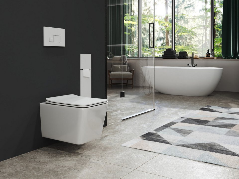 Aqua Bagno Tiefspül Wc Spülrandloses Hänge Wc Inklusive Softclose Wc