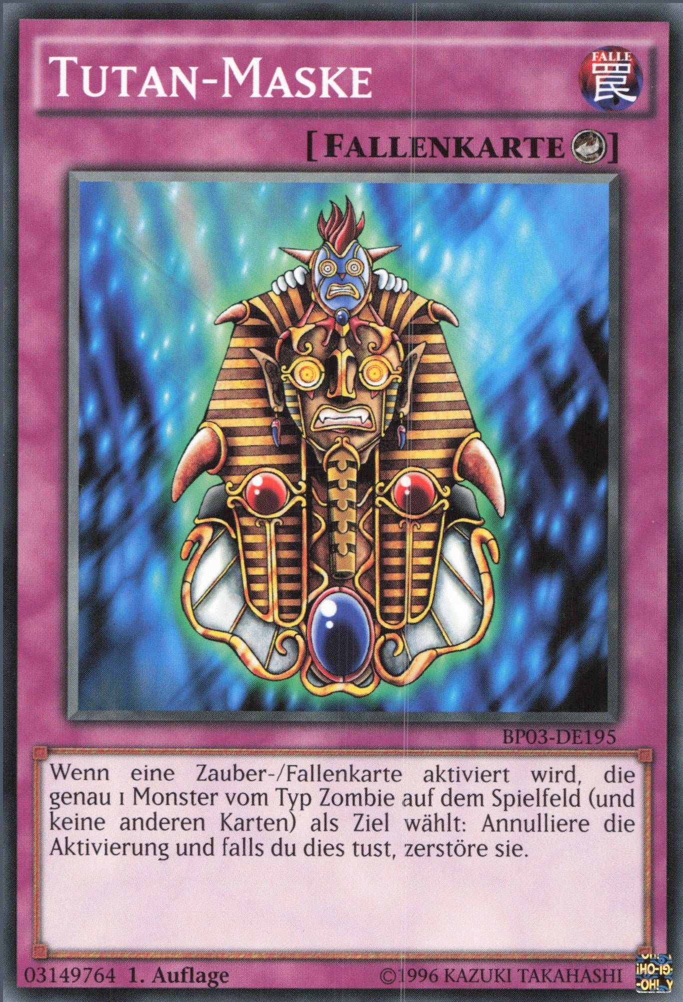 Recollectibles Sammelkarte Yugioh Karte Tutan Maske V1 Deutsch Yu