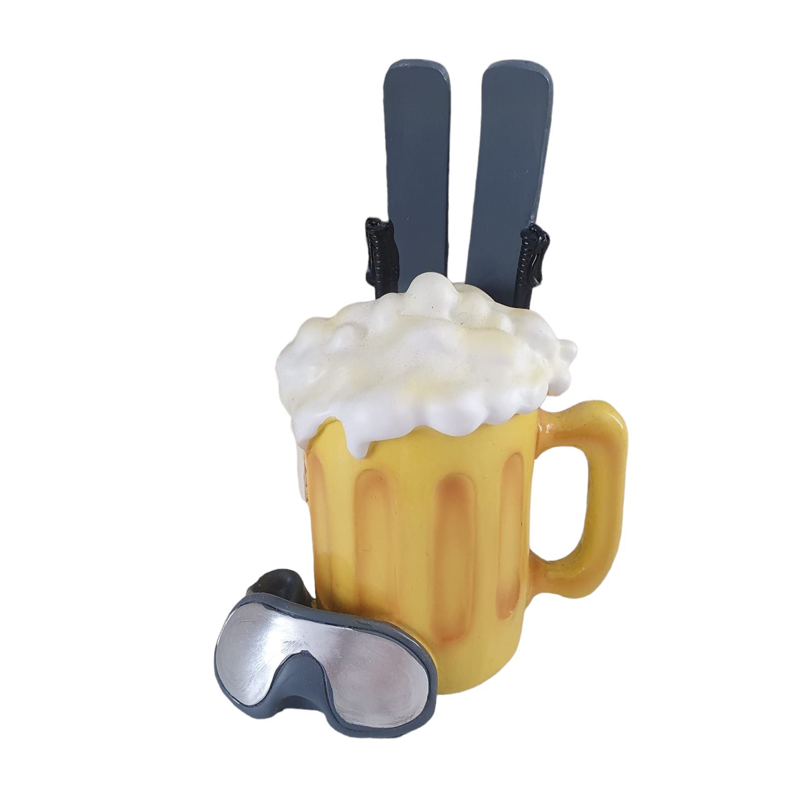 Aspinaworld Spardose Deko Spardose Bierglas mit Ski 16 cm, Sparschwein ...