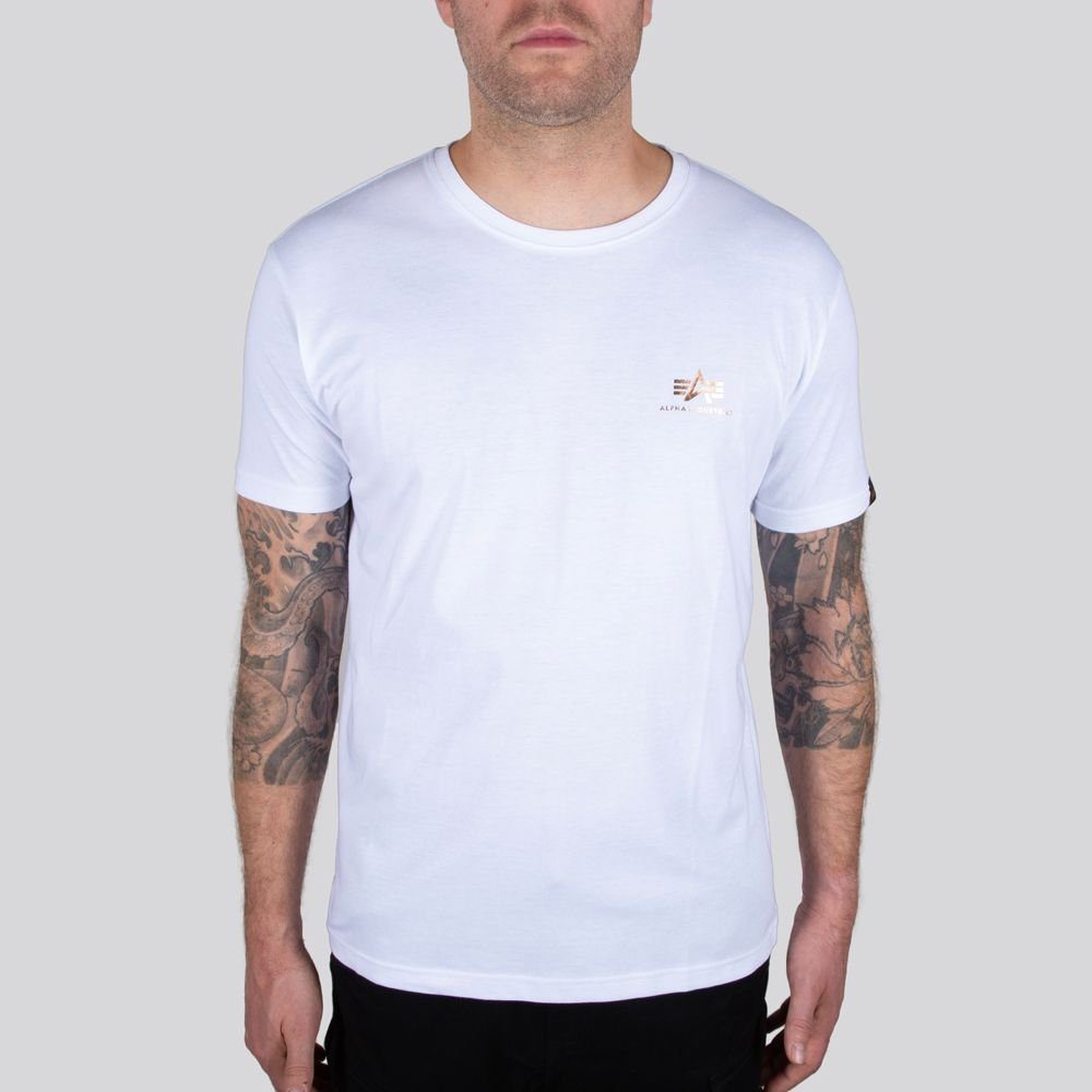 Alpha Industries T-Shirt Basic T Small Logo Foil Print