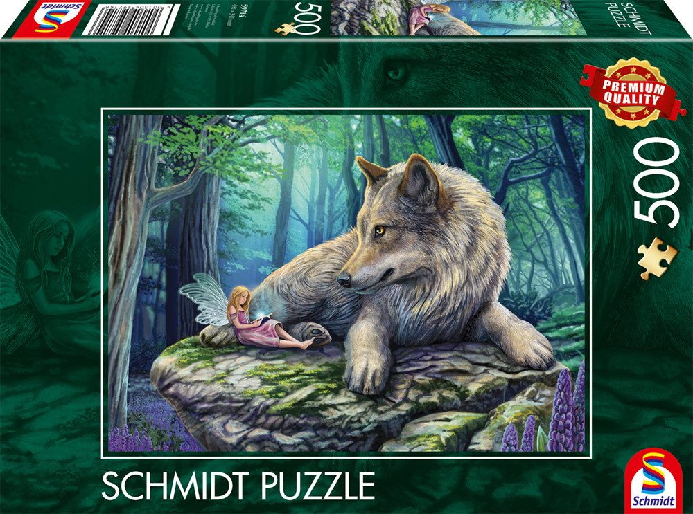 Schmidt Spiele Puzzle 500 Teile Puzzle Wolf und Elfe 59714, Puzzleteile