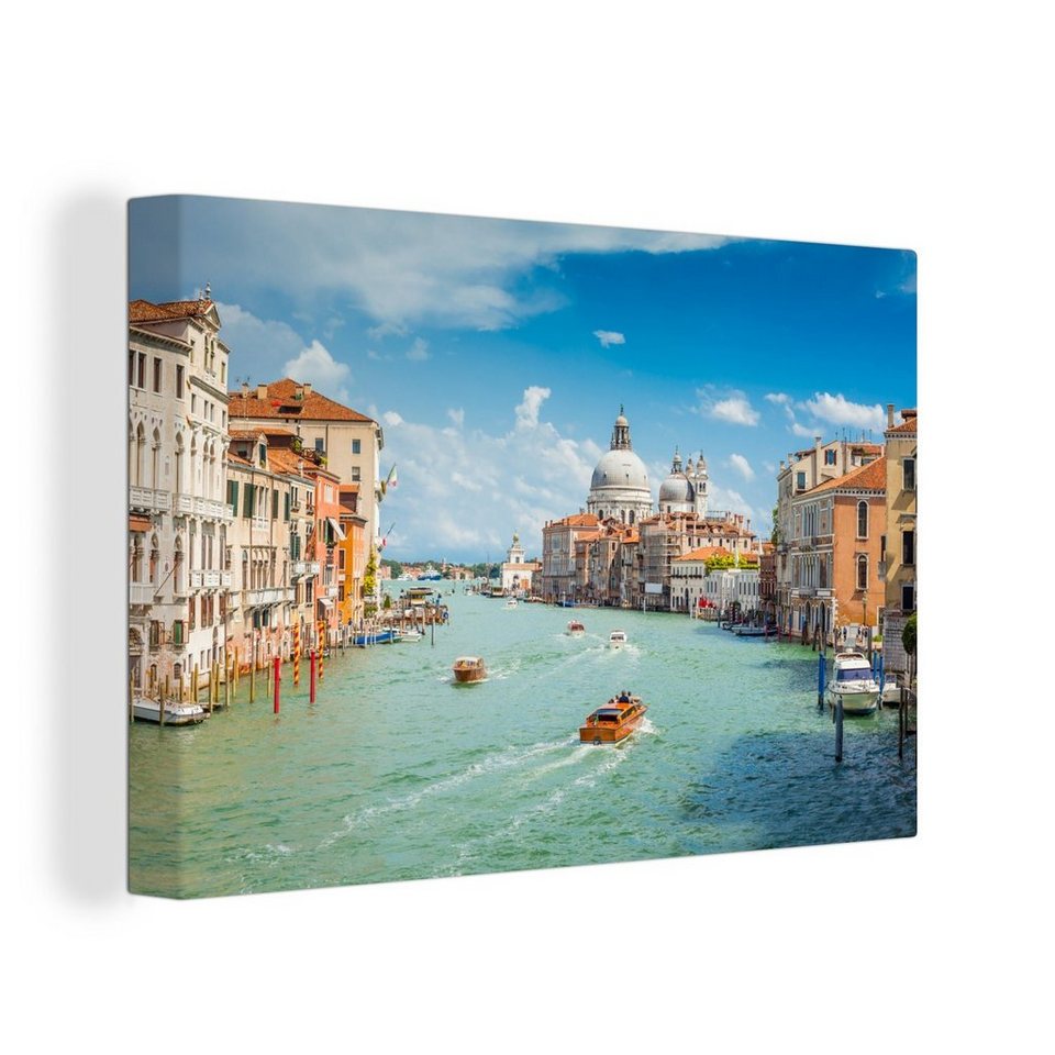Onemillioncanvasses® Leinwandbild Boot Wasser Haus Italien 1 St