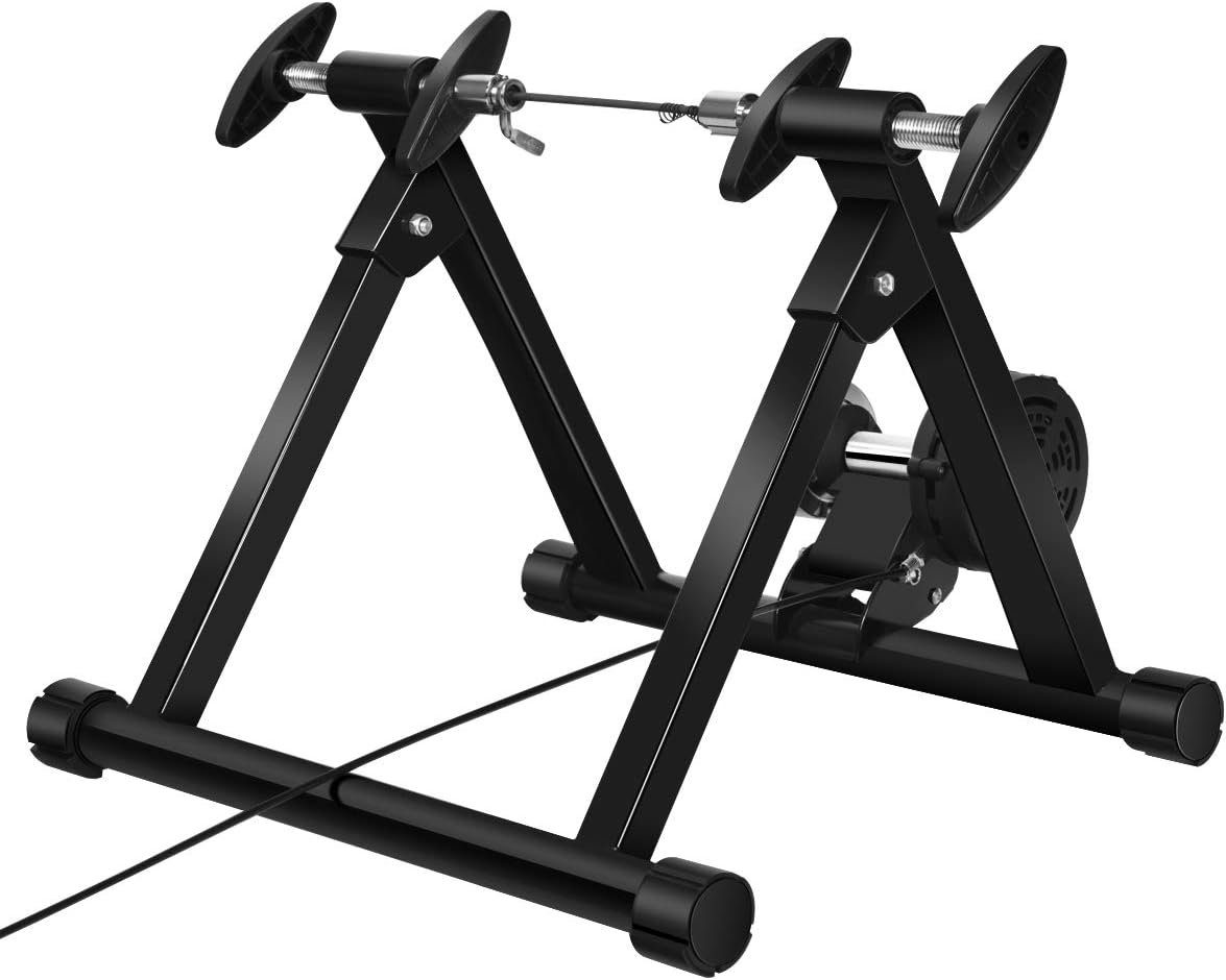 KOMFOTTEU Rollentrainer Fahrradtrainer, für 26-28 Zoll, Heimtrainer ...