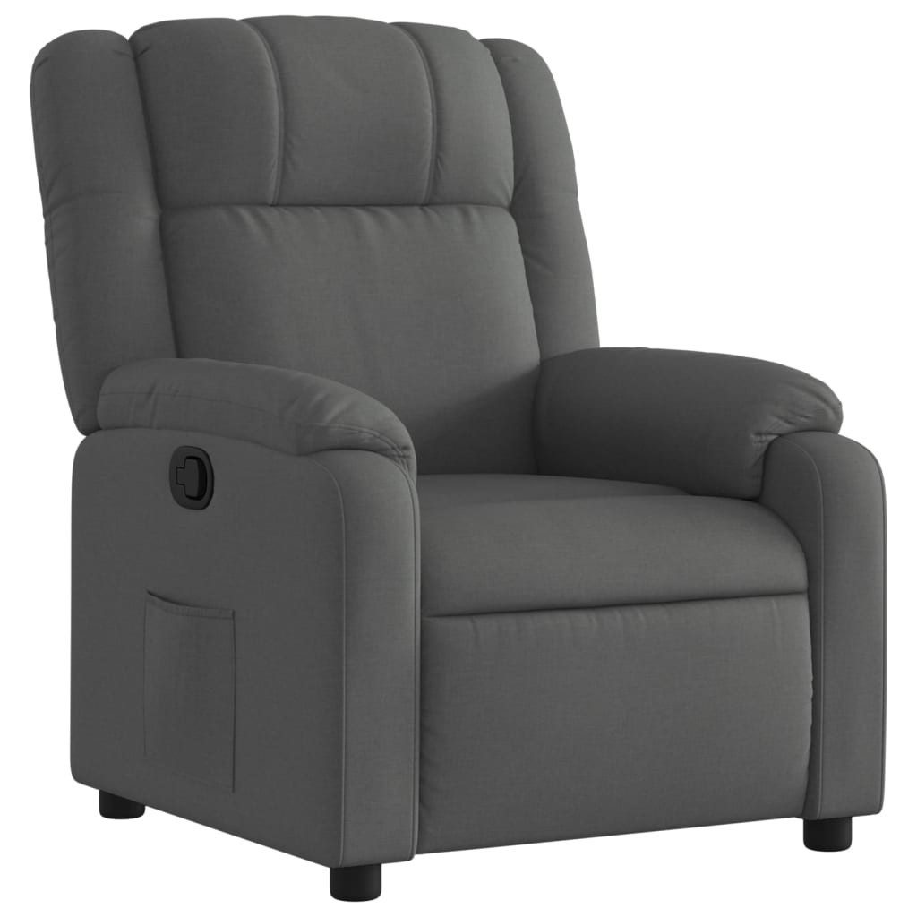 vidaXL Sessel Relaxsessel, Stoff, Dunkelgrau (1-St)