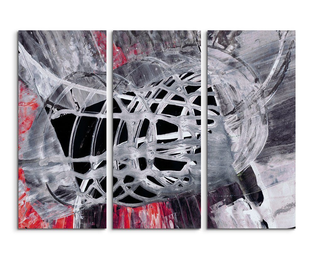 Sinus Art Leinwandbild 130x90cm Wandbild Abstrakt 609 3x90x40cm