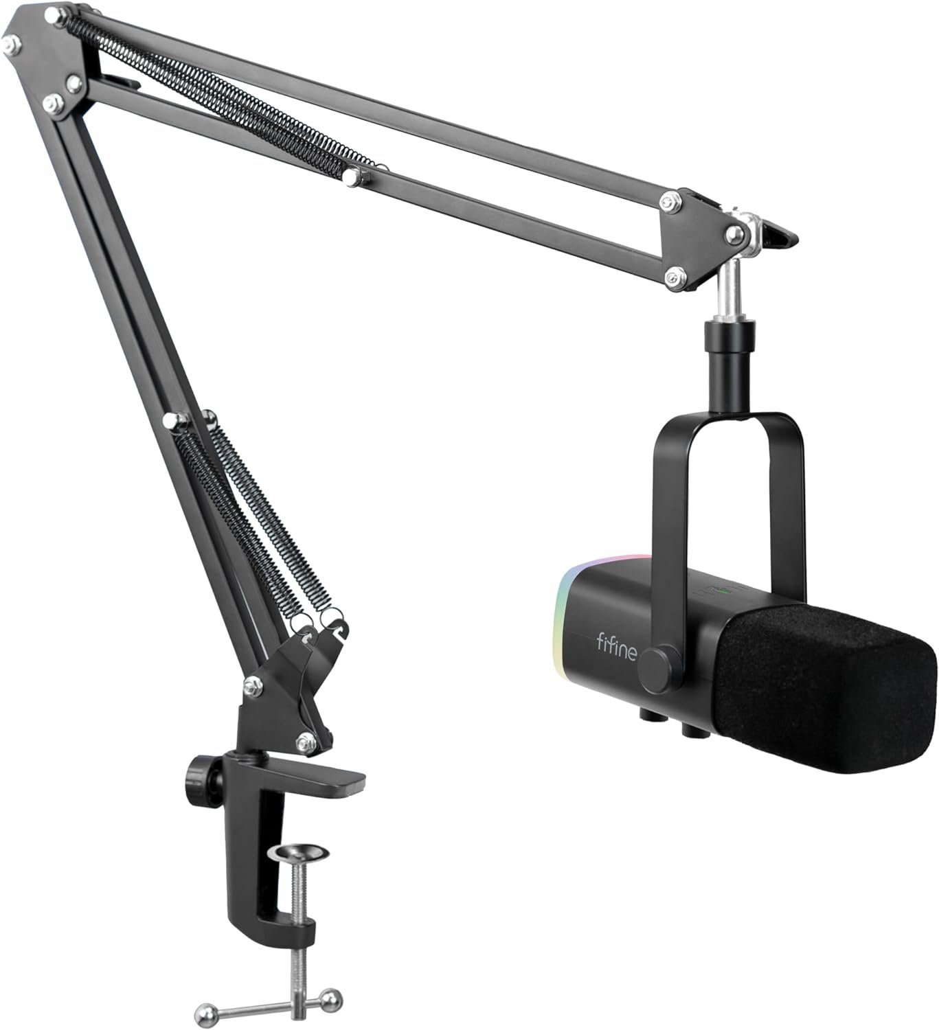 FIFINE Mikrofon XLR Streaming Mikrofon mit Arm für Podcast Studio ...