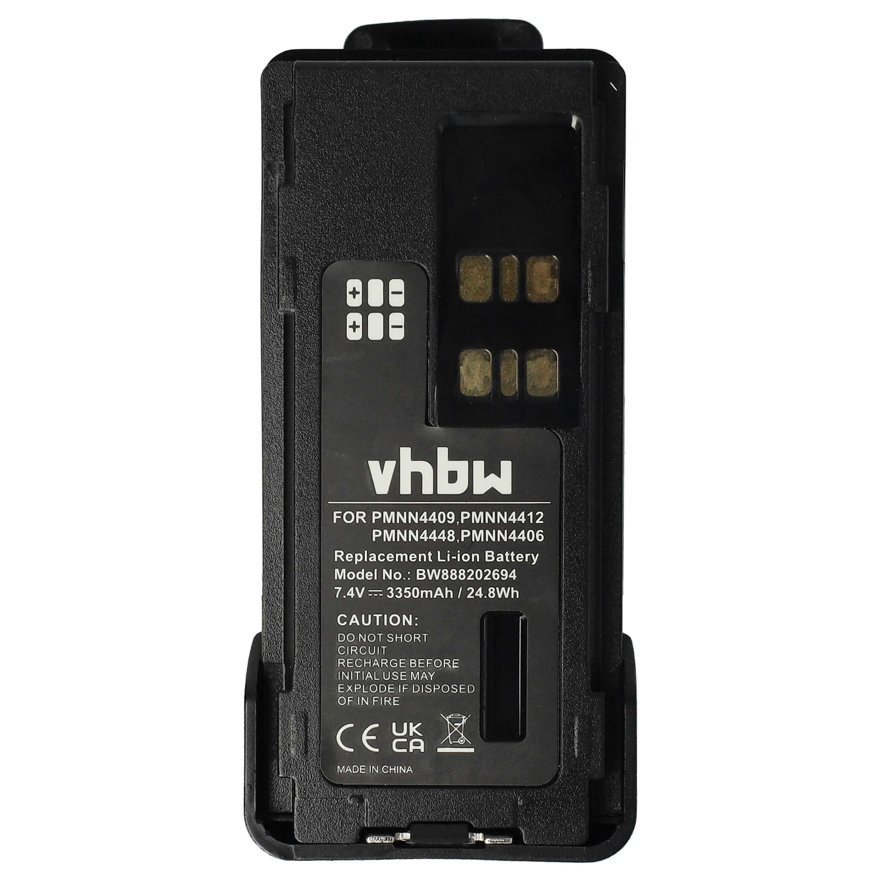 vhbw Ersatz für Motorola PMNN4491B, PMNN4543, PMNN4493, PMNN4543A für (3350 Akku Li-Ion 3350 mAh ...