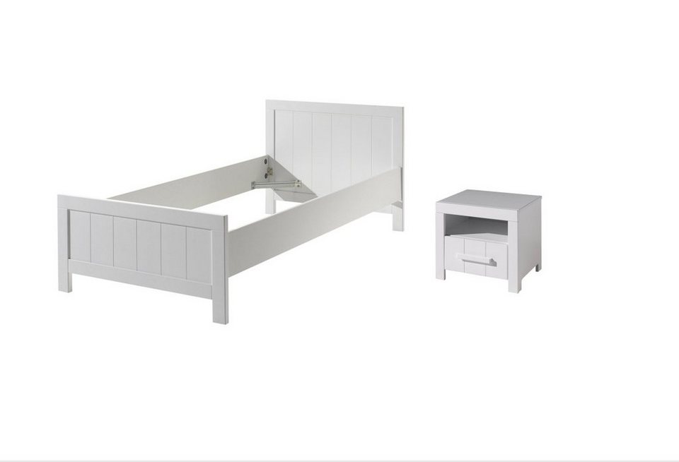 Möbelando Jugendzimmer Set Erik Aus Massiv Kiefer Und Mdf In Weiß