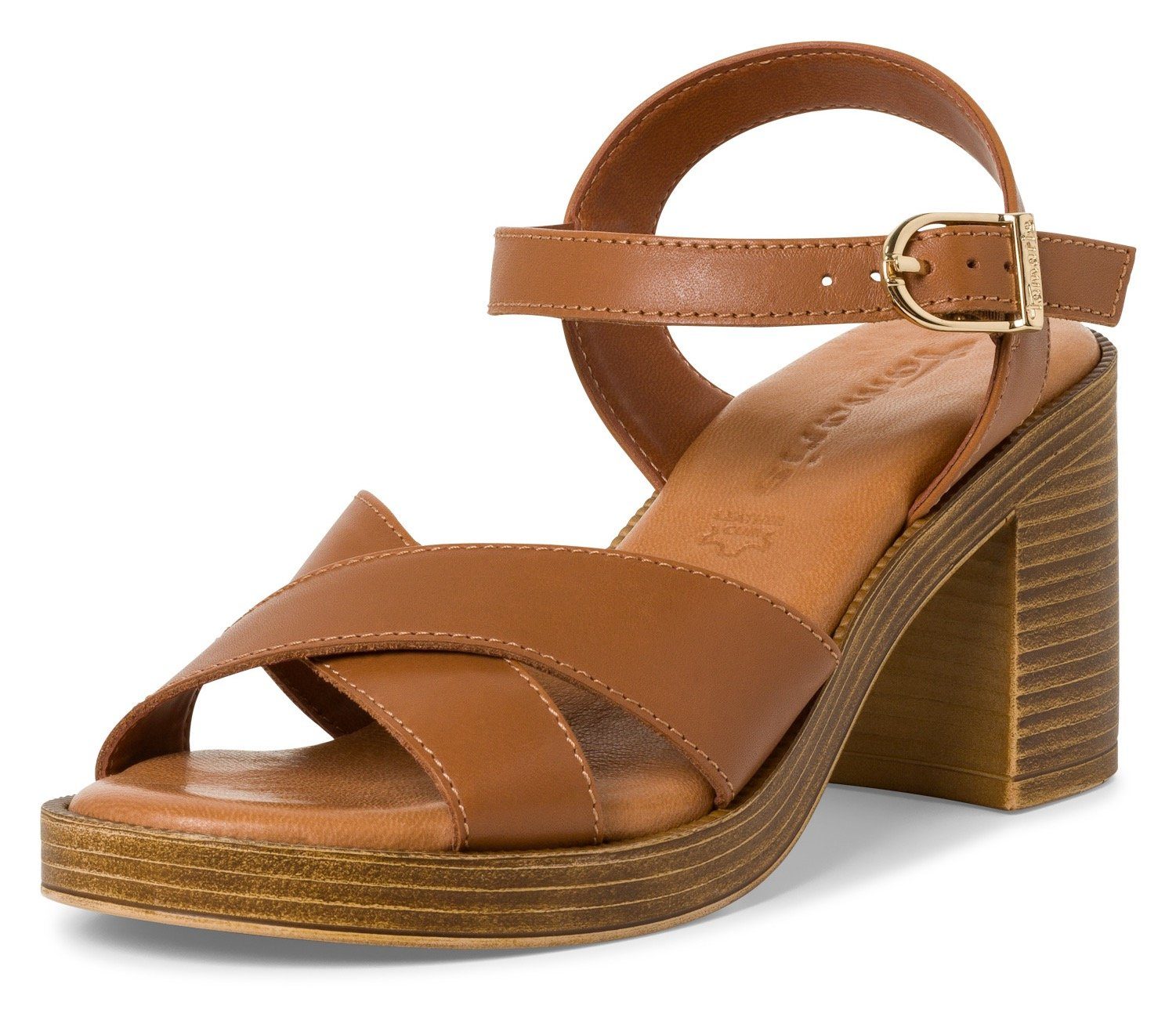 Elegantes Damen Sandalette Braun Ebenbild