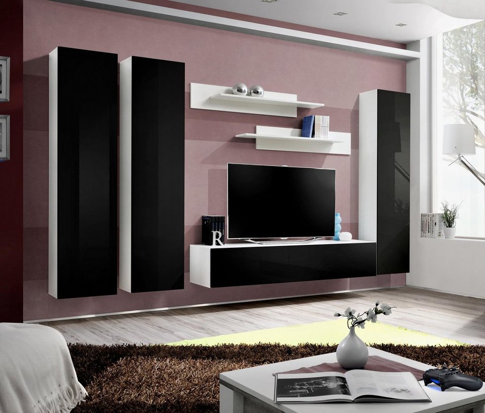 99rooms Wohnwand Fli C I170x320x40 Cm Wohnmöbel Wohnzimmer Set Set