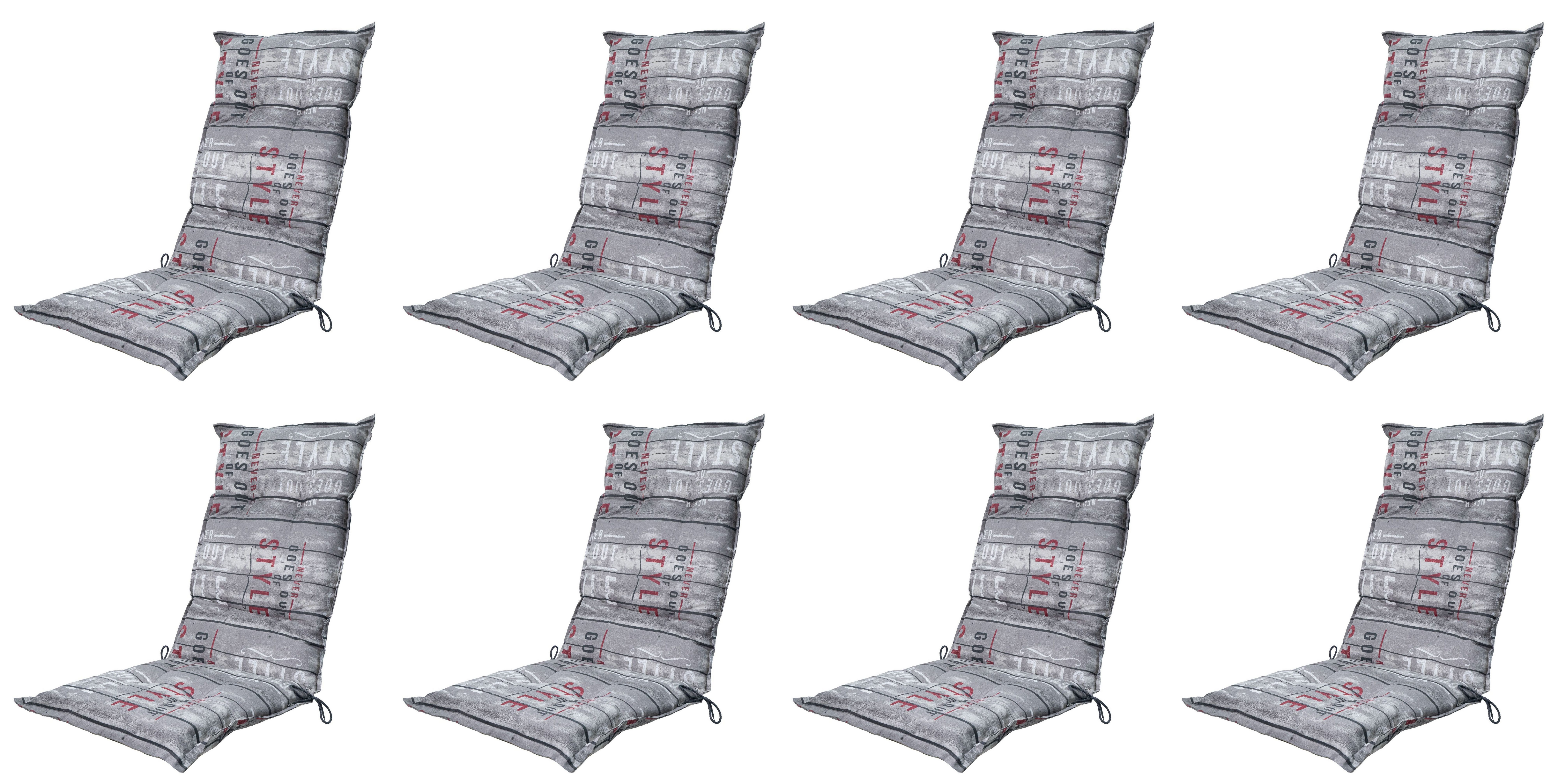 Madison Hochlehnerauflage 8 Er Set C 067 Gartenstuhl Auflagen Kissen
