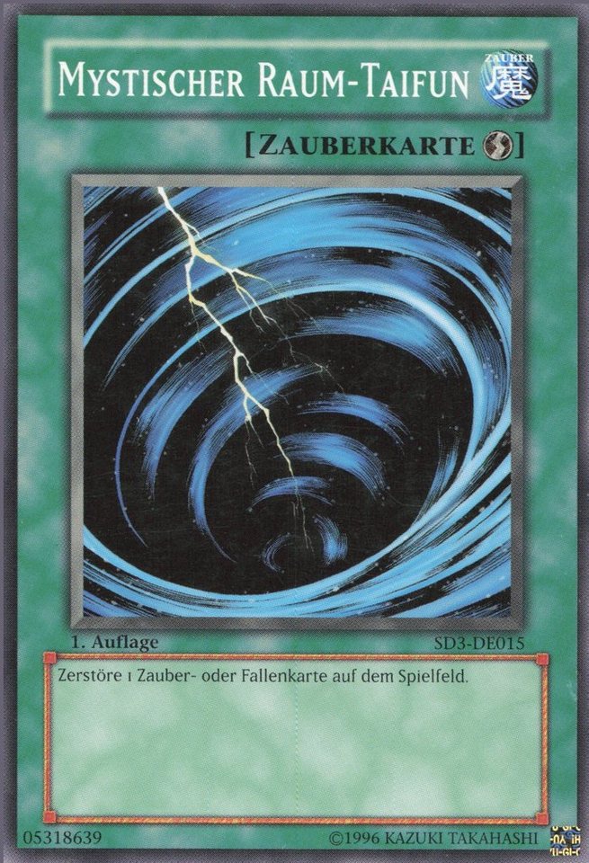Recollectibles Sammelkarte Yugioh Karte Mystischer Raum Taifun Deutsch