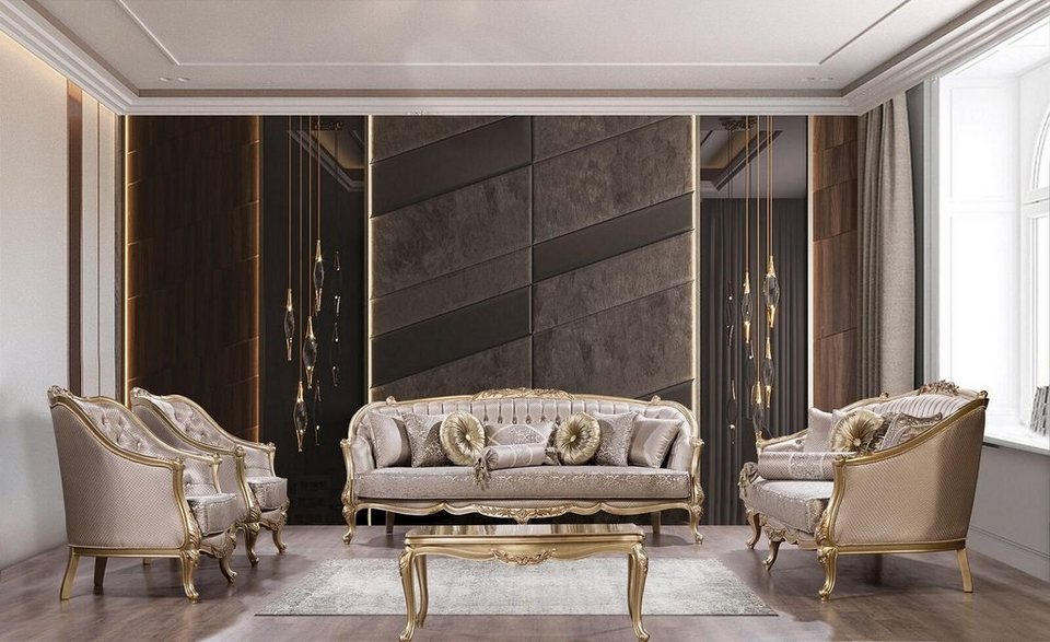 Jvmoebel Wohnzimmer Set Sofagarnitur Klassische Möbel Sofa Set