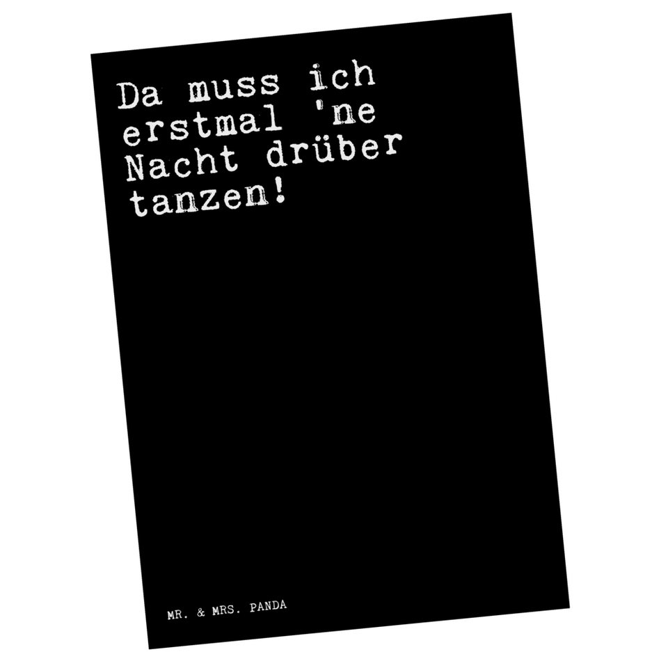 Mr. & Mrs. Panda Postkarte Da muss ich erstmal... - Schwarz - Geschenk ... Mr. & Mrs. Panda Postkarte Da muss ich erstmal... - Schwarz - Geschenk ...
