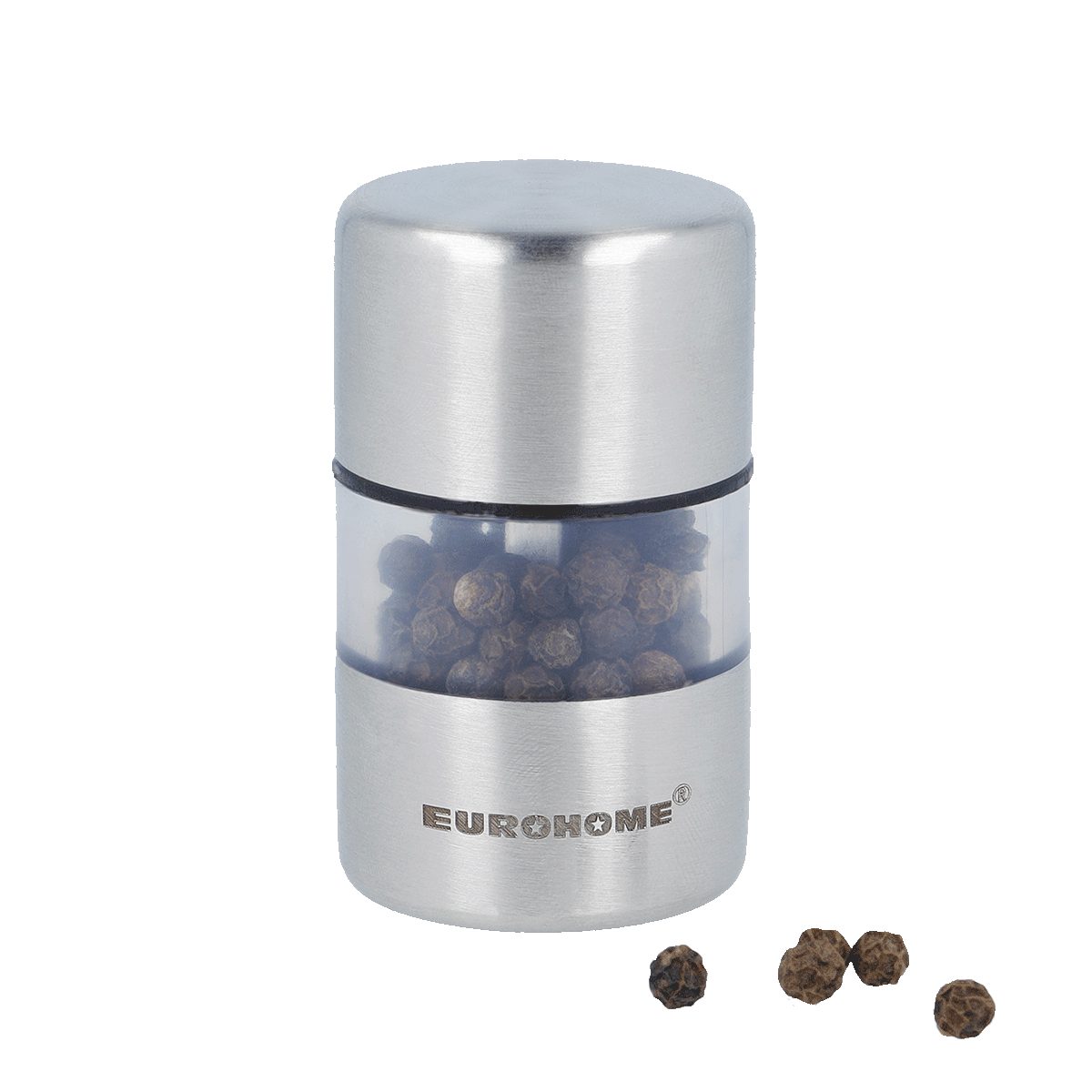 EUROHOME Pfeffermühle Salz und Pfeffermühle aus Edelstahl mit Keramikmahlwerk, (1 Stück ...