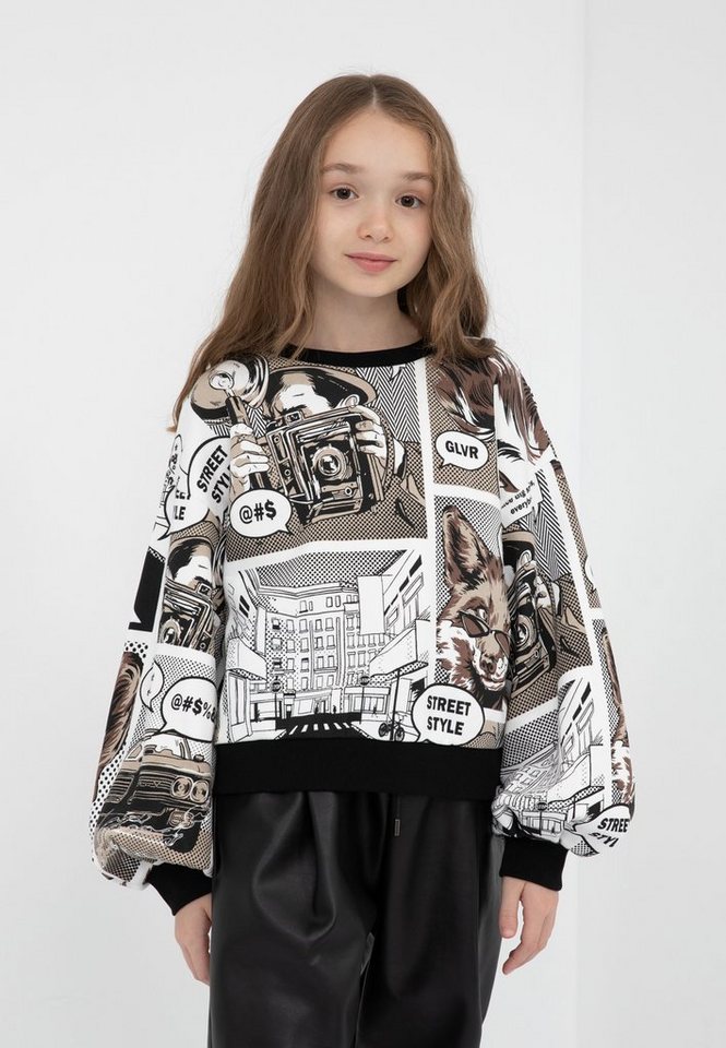 Gulliver Sweatshirt Mit Farbigem Alloverdruck Reine Baumwolle Ist