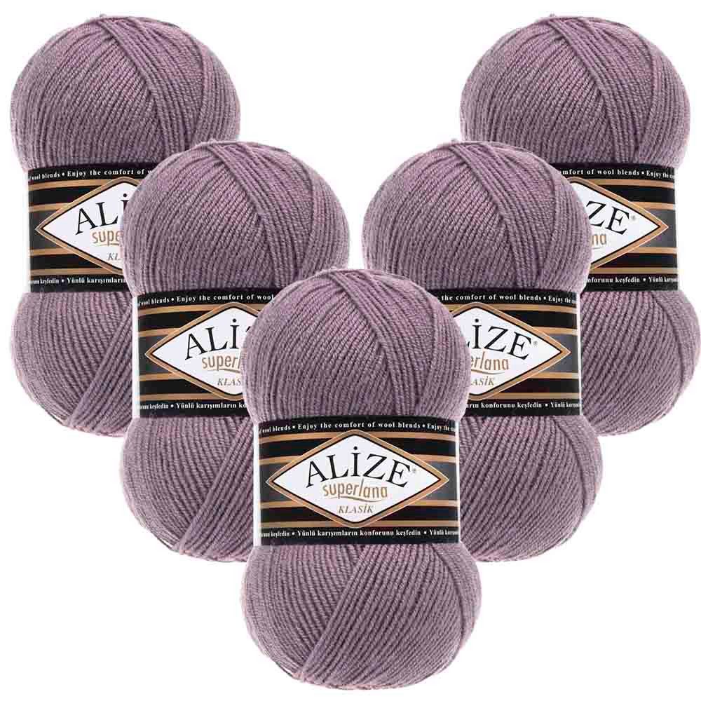 Alize 5 x ALIZE Superlana Klasik Häkelwolle, 280 m, Häkelgarn