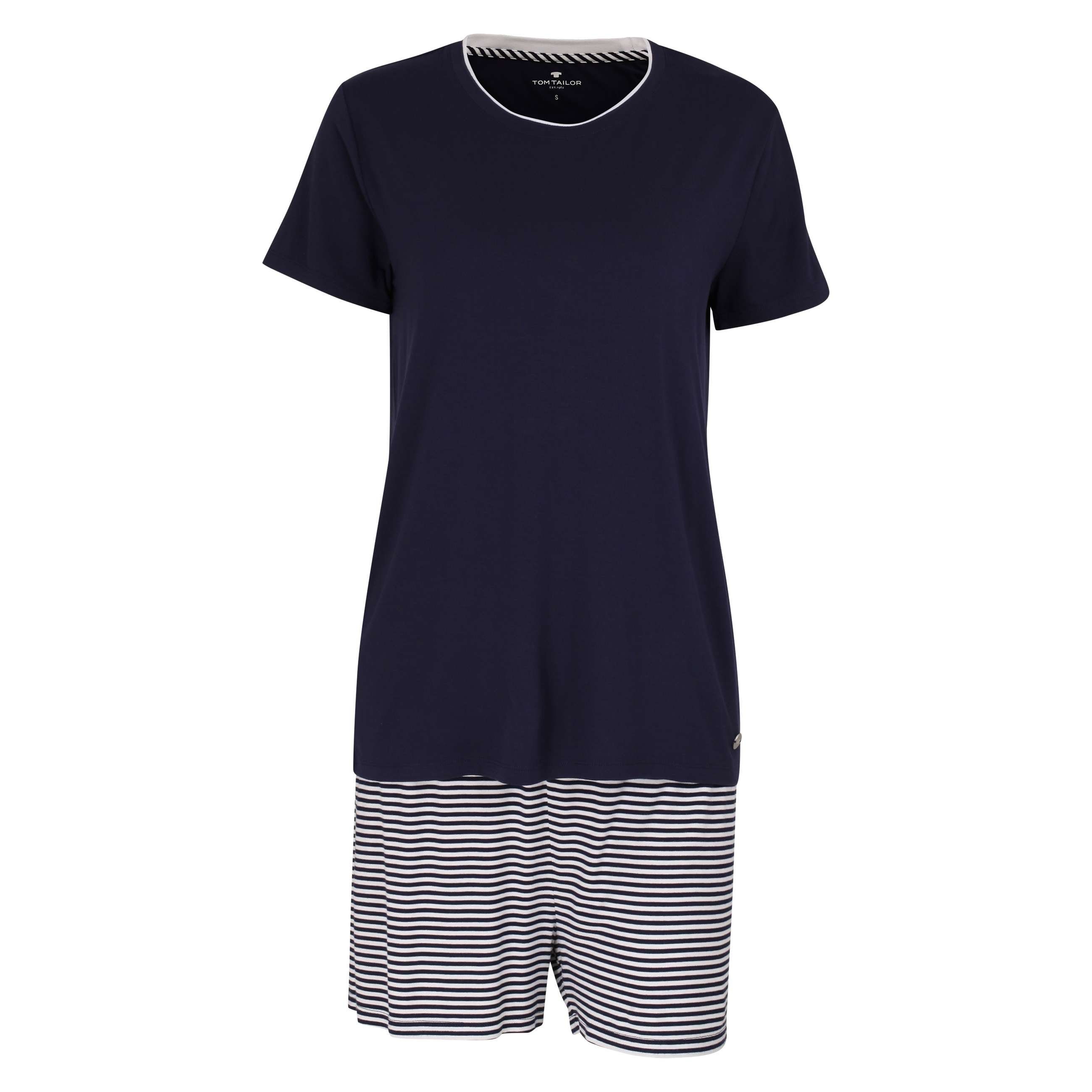 Tom Tailor Shorty Tom Tailor Damen Shorty Blau Quergestreift 1 Tlg