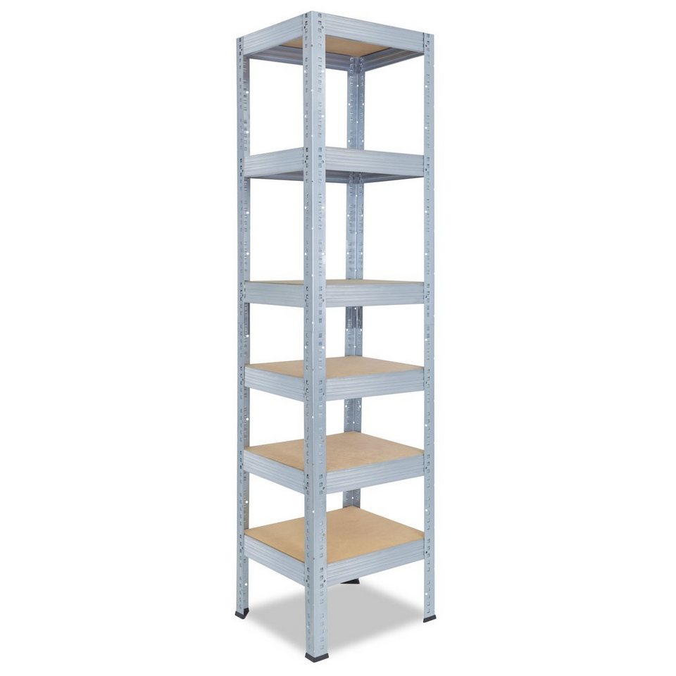 shelfplaza Schwerlastregal PROFI, 230x30x30cm verzinkt, Metallregal 6 ... shelfplaza Schwerlastregal PROFI, 230x30x30cm verzinkt, Metallregal 6 ...