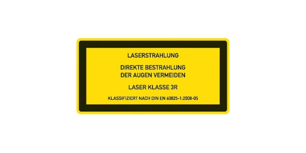 König Werbeanlagen Hinweisschild LASER KLASSE 3R, Textschild, DIN EN 60825-1, Textschild