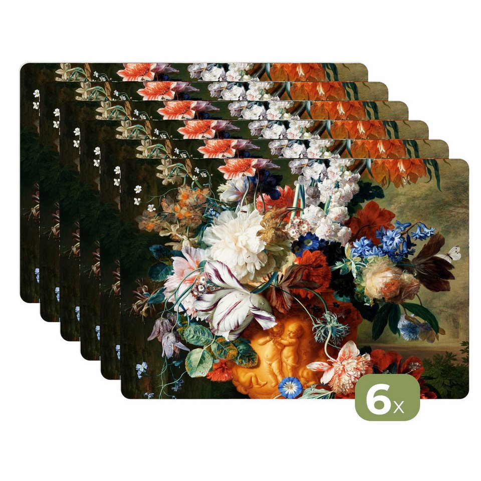 Muchowow Platzset Kunst Alte Meister Blumenstrauß In Einer Urne 6