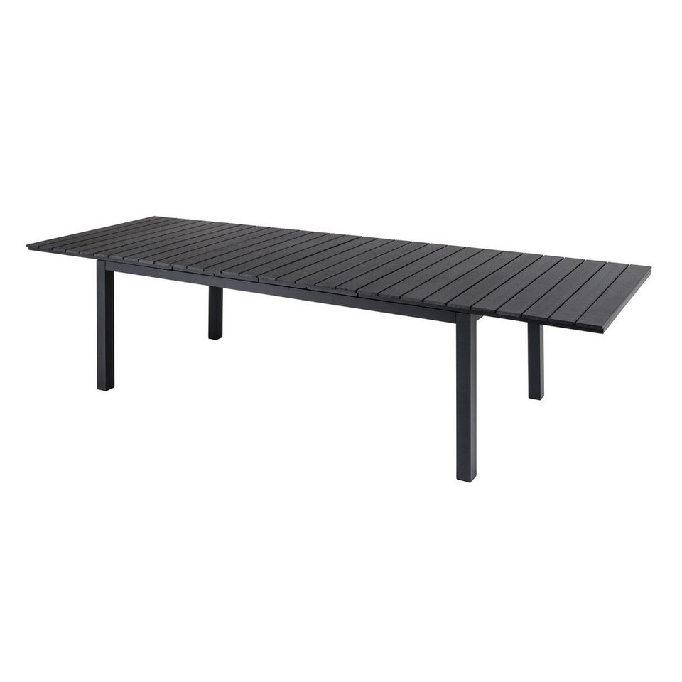Riess Ambiente Gartentisch Designo 200 250 300cm Schwarz · Ausziehbarer