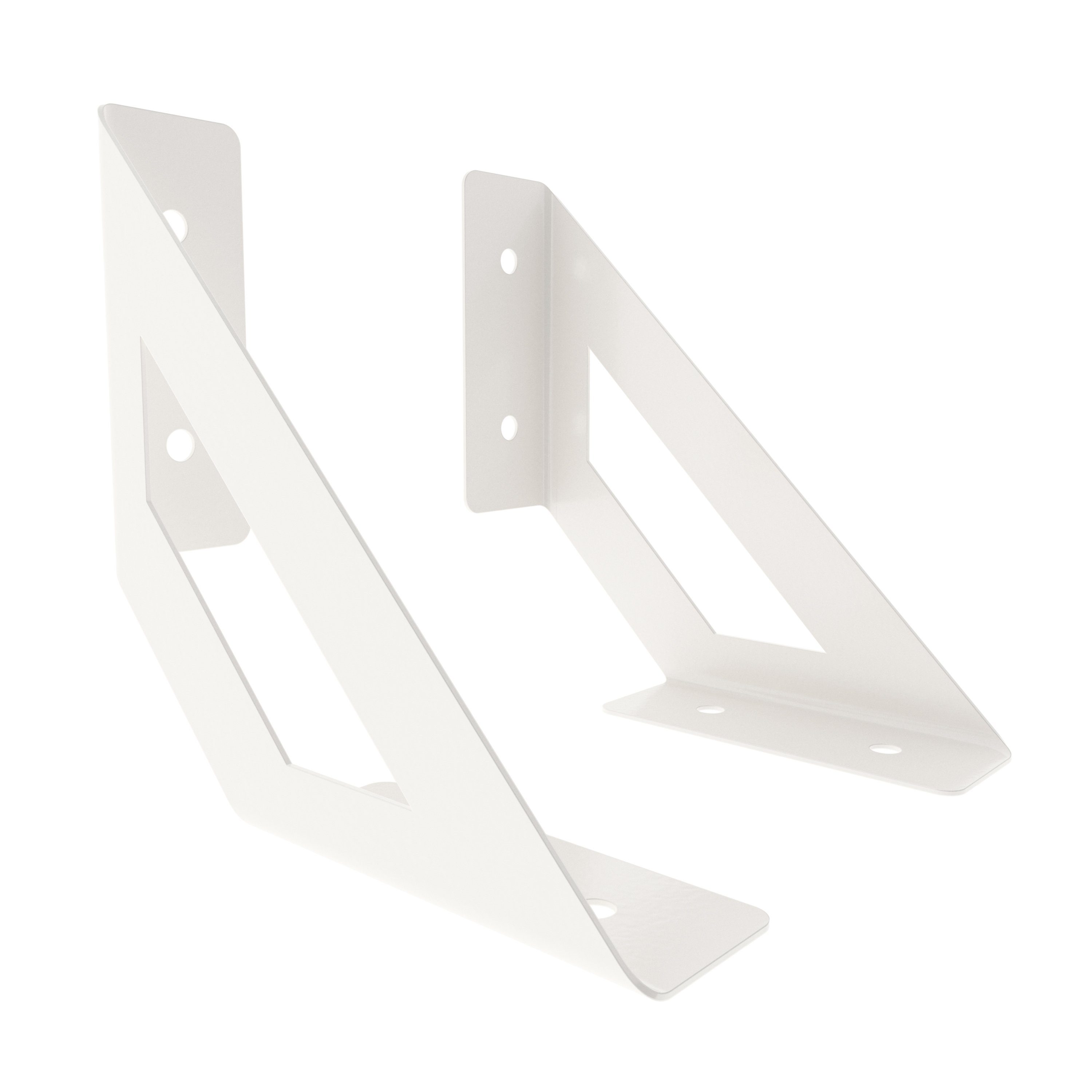 Sossai® Wandregalhalter 2er Set Design Regalträger Truss In Weiß 2 Tlg