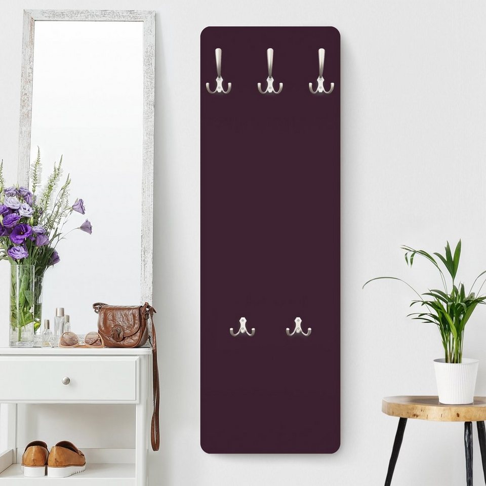 Bilderdepot24 Garderobenpaneel Design Unifarben Aubergine