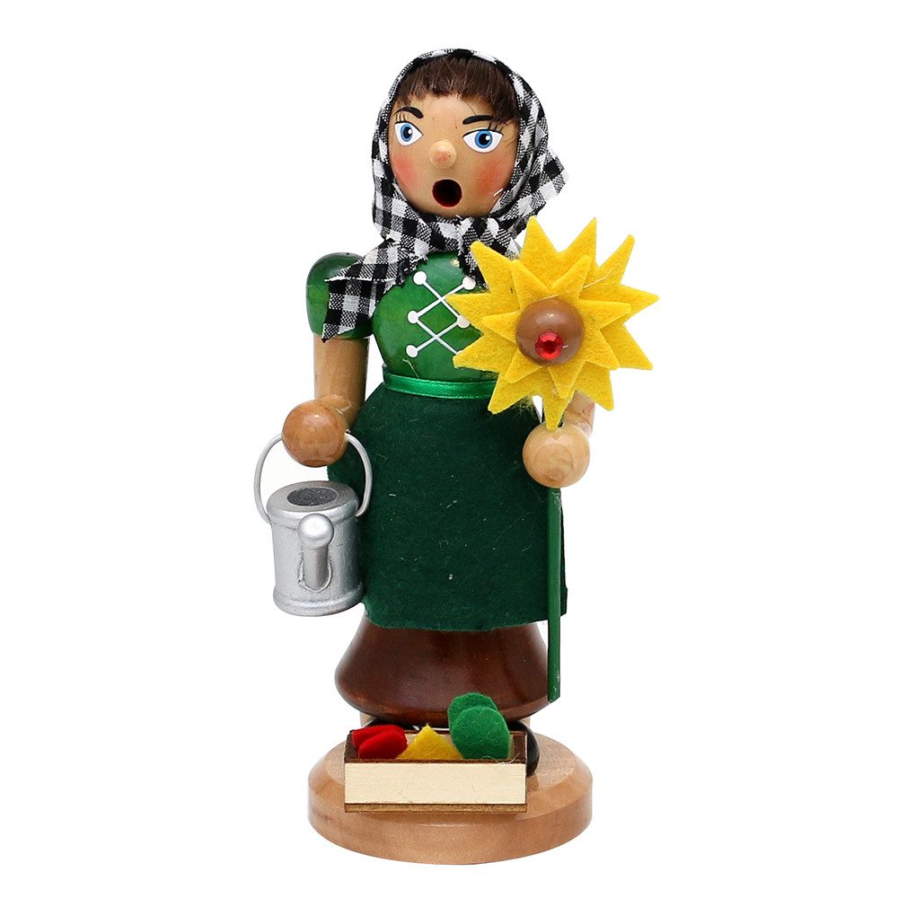 Dekohelden24 Räuchermännchen Räucherfrau als Gärtnerin, Größe ca. 17 cm ...
