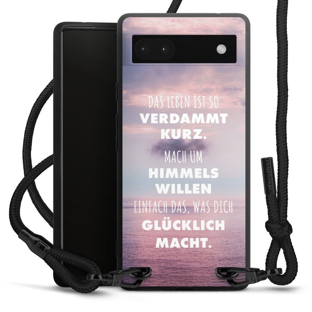 Deindesign Handyhülle Glück Spruch Statement Das Leben Ist So Verdammt