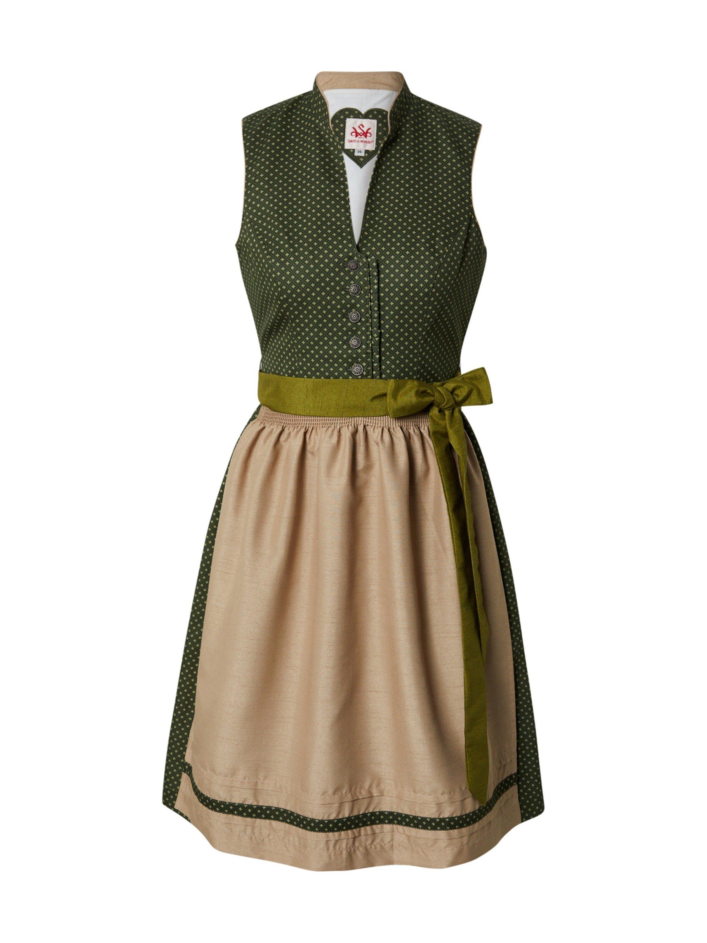 Spieth & Wensky Dirndl Waris (1-tlg) Drapiert/gerafft, Falten, Abgesteppter Saum/Kante