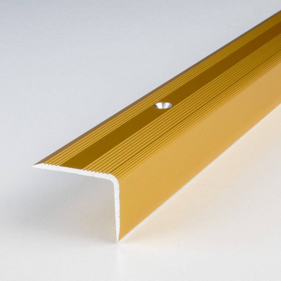 Proviston Treppenkantenprofil Aluminium 30 X 22 X 1000 Mm Goldfarbig