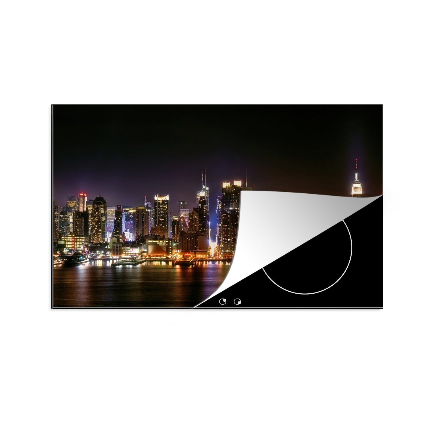 Muchowow Herdblende Abdeckplatte New York Skyline Farben Vinyl